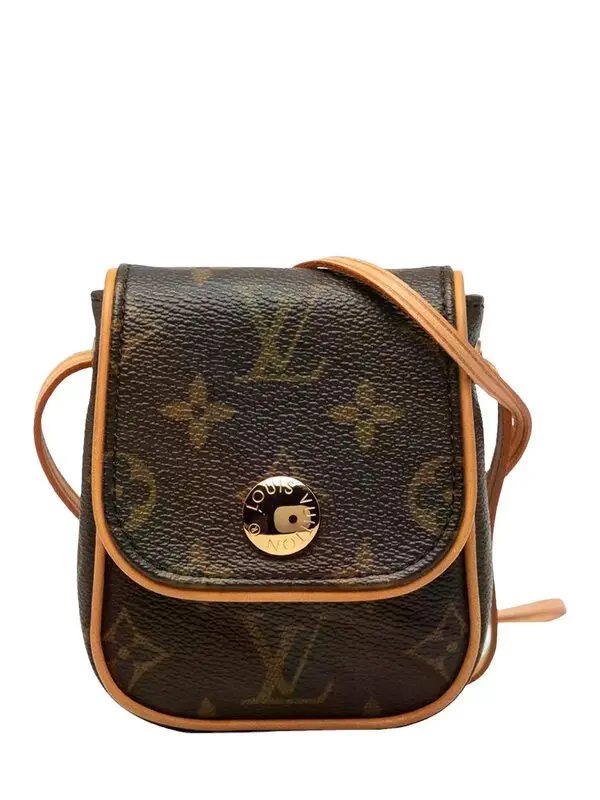 LOUIS VUITTON Monogram Cancun Pochette Crossbody Bag - Brown