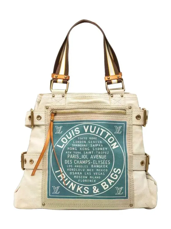 LOUIS VUITTON 2005 Cruise Line Globe Shopper Mm Tote Bag - Neutrals