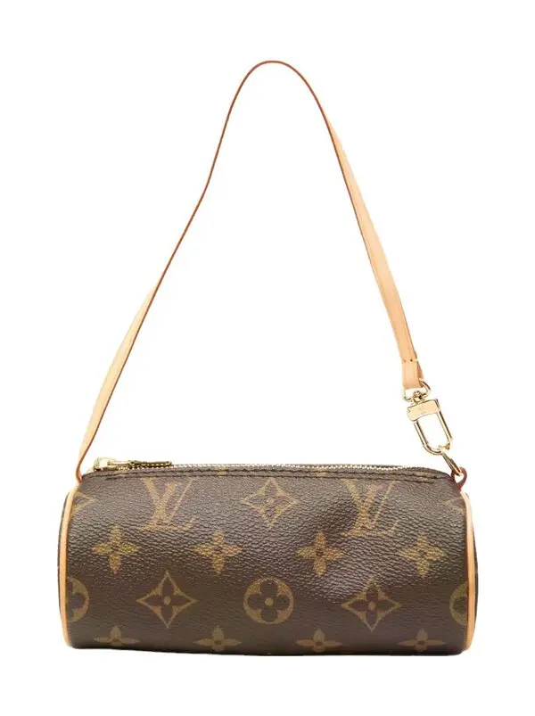 LOUIS VUITTON Monogram Papillon Pochette Handbag - Brown