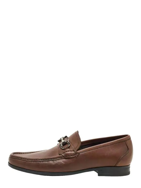 FERRAGAMO Gancini Loafers - Brown