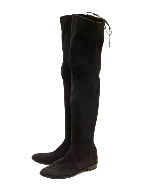 STUART WEITZMAN Suede Over-the-knee Boots - Black