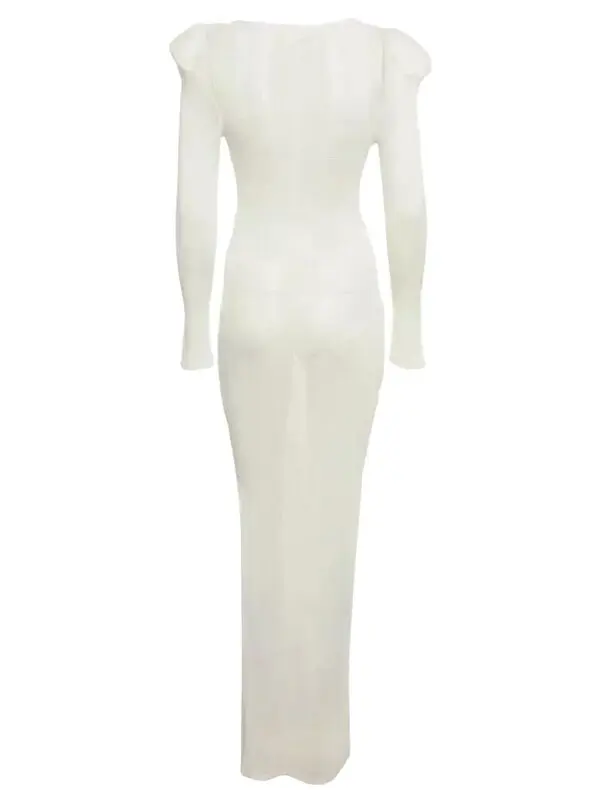 BRONX AND BRONCO Daphne Cutout Knit Maxi Dress - White