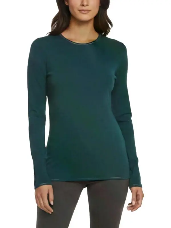 Missoni Stretch-knit Crew-neck Long-sleeved T-shirt - Blue