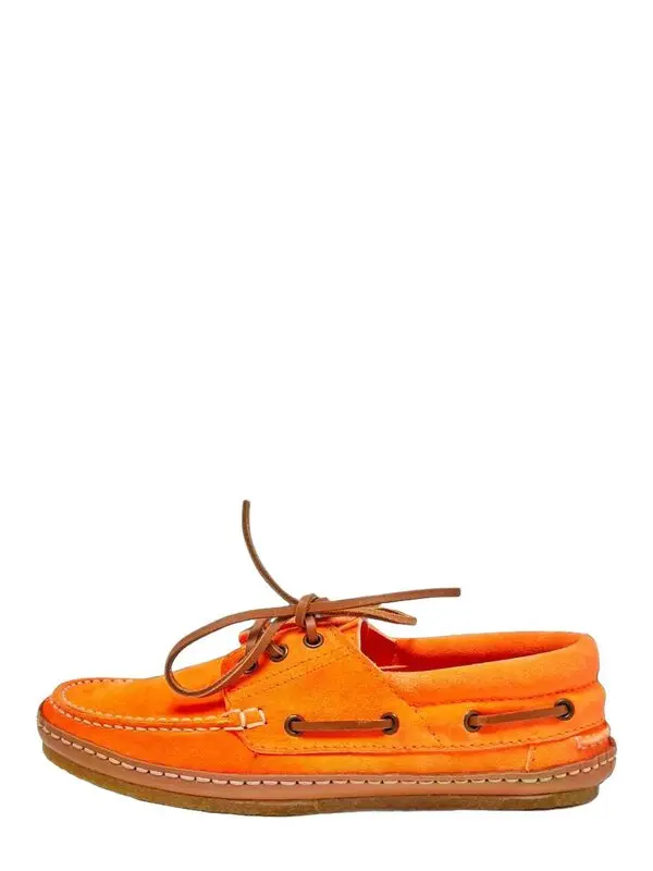 Saint Laurent Suede Boat Shoes - Orange