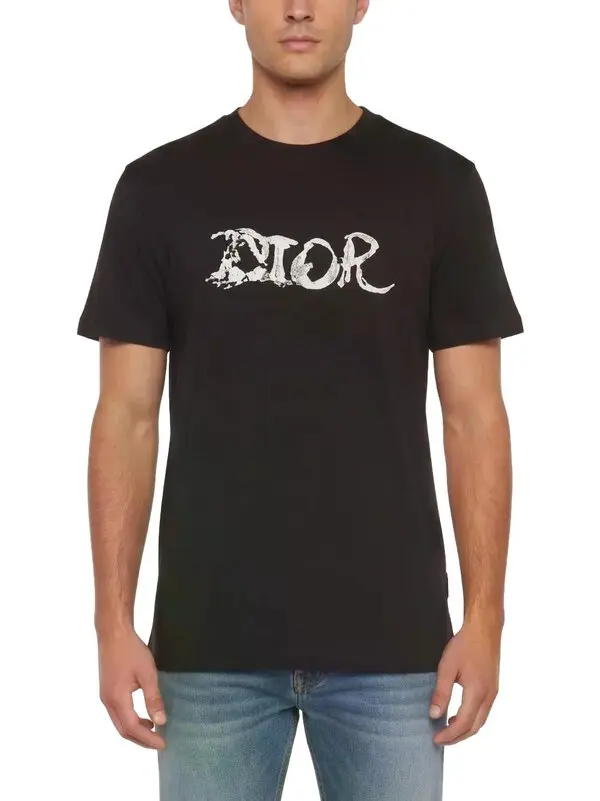 Dior Crew-neck Cotton T-shirt - Black