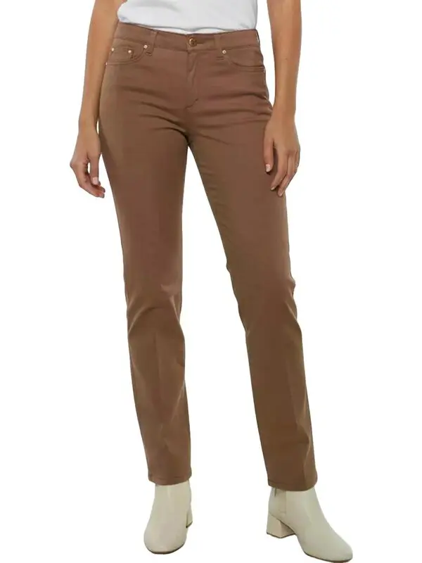 Roberto Cavalli Logo Patch Jeans - Brown