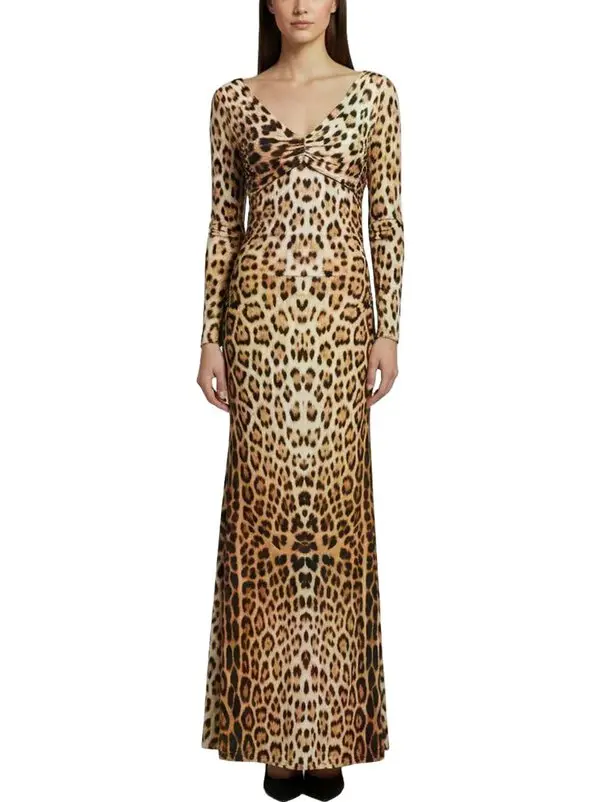Roberto Cavalli Leopard-print Maxi Dress - Neutrals