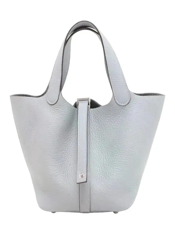 Hermès Clemence Picotin 18 Handbag - Grey