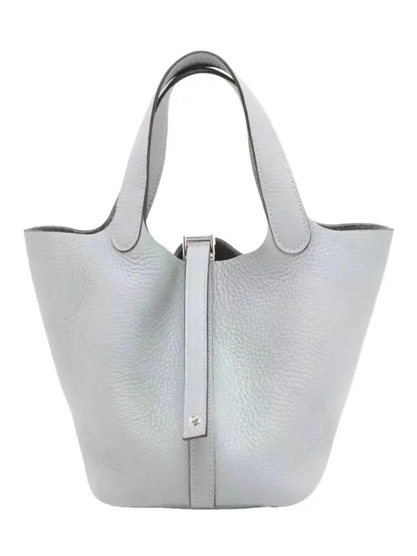 Hermès Clemence Picotin 18 Handbag - Grey