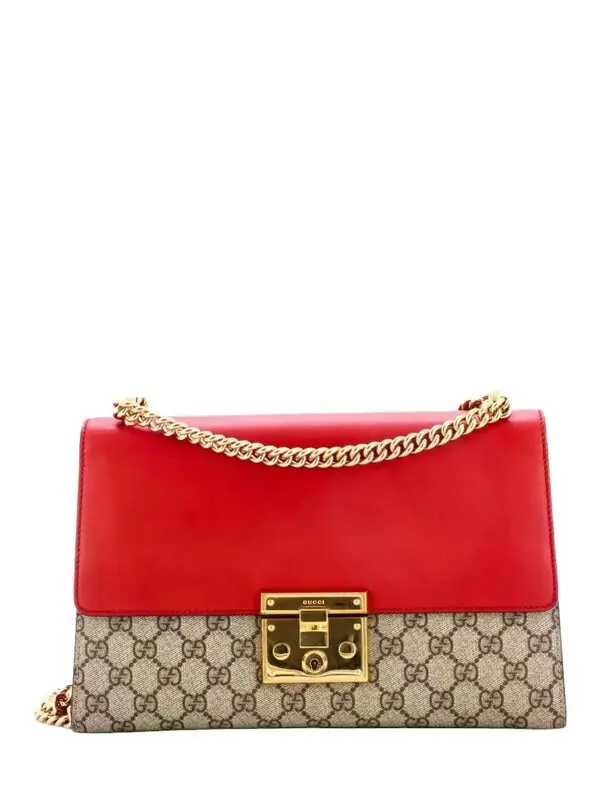 Gucci Padlock Gg Coated Canvas And Leather Medium Shoulder Bag - Multicolour