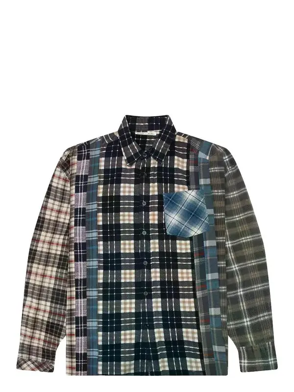Needles 7 Cuts Patchwork Shirt - Black
