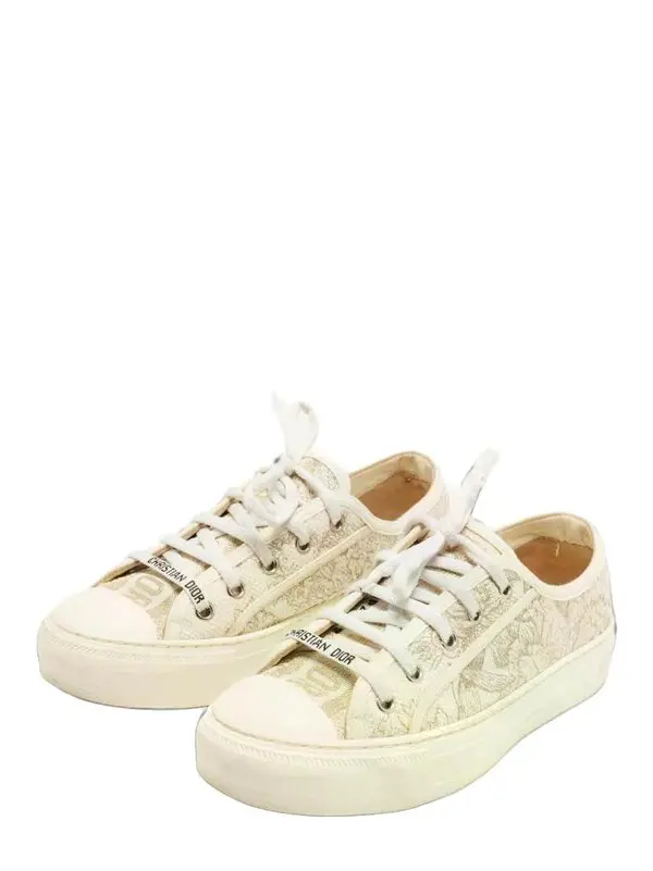 Dior Floral Jacquard Low-top Sneakers - White