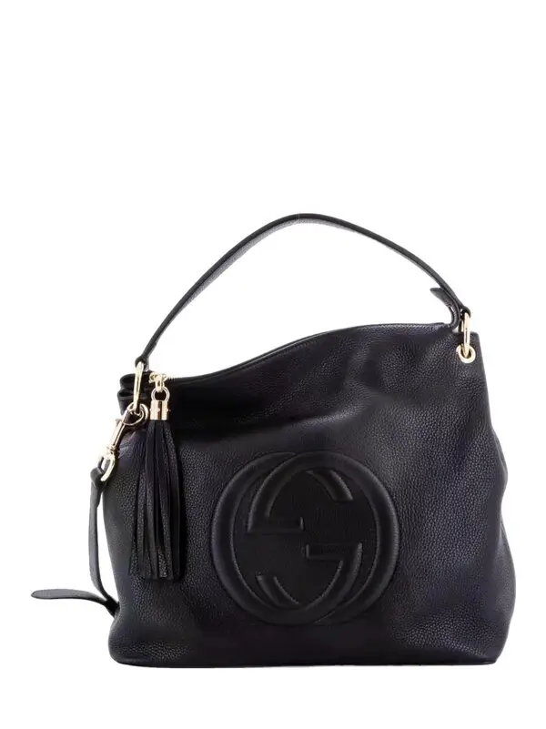 Gucci Soho Convertible Leather Large Hobo Bag - Black