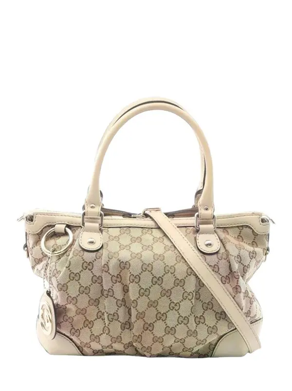 Gucci Gg Canvas Sukey Satchel - Neutrals