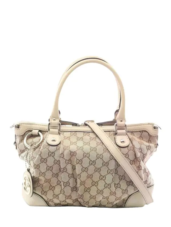 Gucci Gg Canvas Sukey Satchel - Neutrals