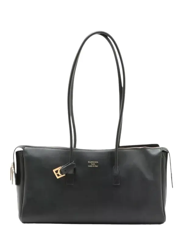 Balenciaga 2020-2026 Leather Bel Air Shoulder Bag - Black