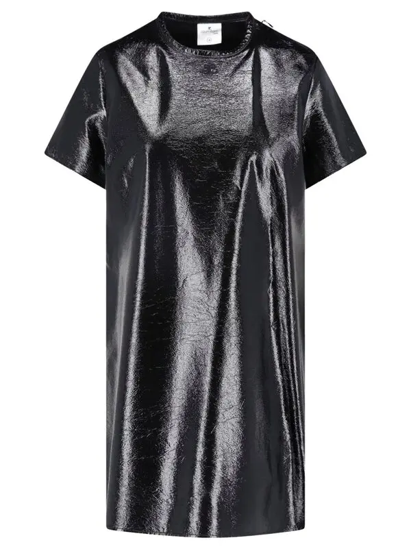 COURREGES Vinyl Mini Dress - Black