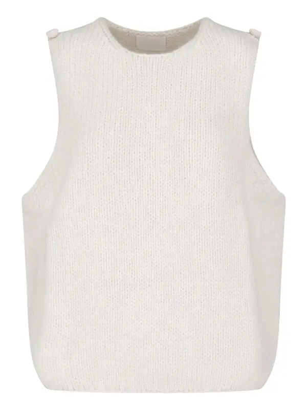 PAMPA THE BRAND Alpaca Wool Tank Top - White