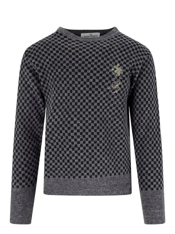 VIVIENNE WESTWOOD Checkmate" Sweater - Gray