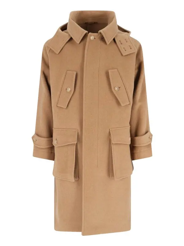Caruso Foscari" Wool Coat - Beige