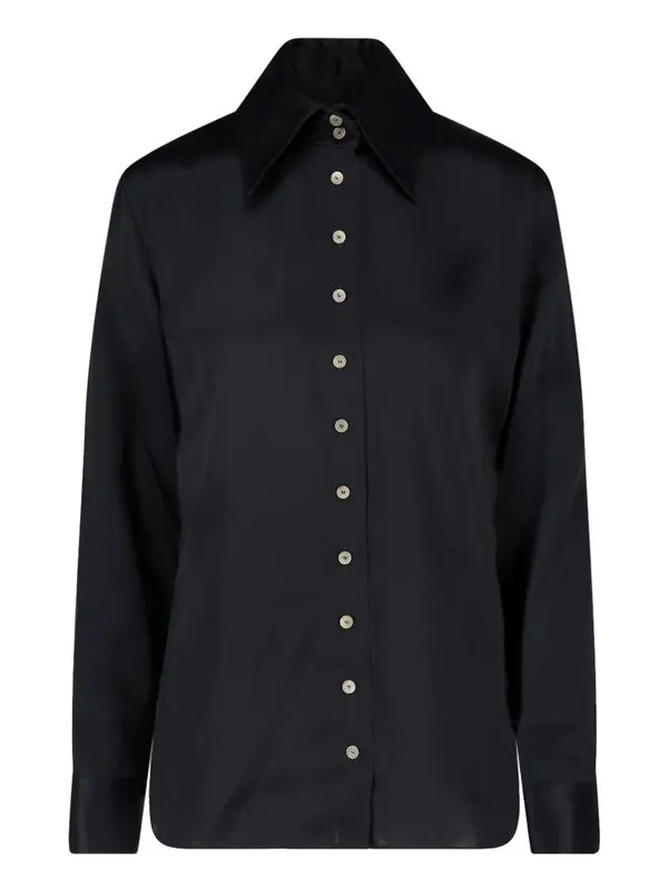 Khaite Ivy" Satin Shirt - Black
