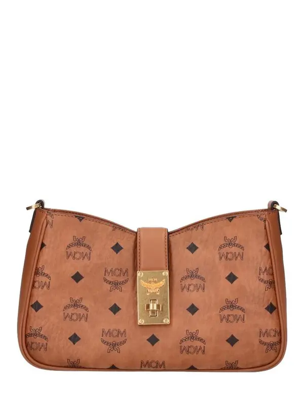 Mcm Small Tracy Shoulder Bag - Brown