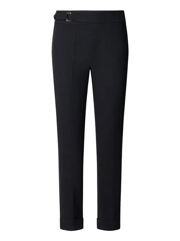 THE EXTREME COLLECTION Atelier Buckled Straight Leg Tailored Trousers - Black