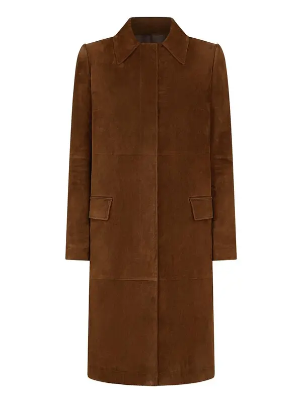 TOM FORD Suede Coat - Brown
