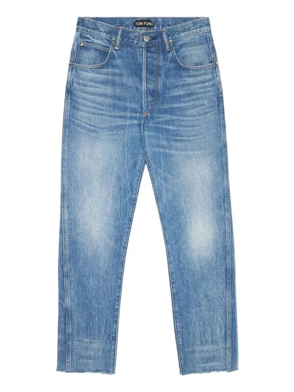 TOM FORD Melanie High-rise Straight Jeans - Blue