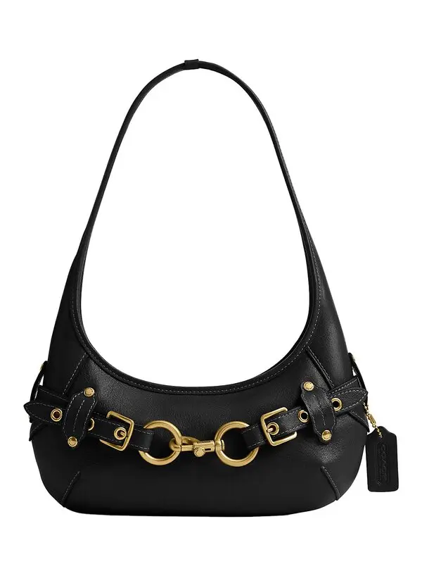 COACH Belted Ergo Shoulder Bag 26 - Brass/black