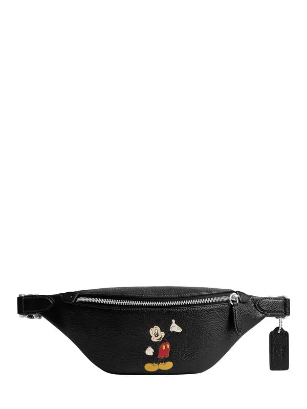 COACH Disney X Charter Belt Bag 7 With Mickey Mouse - Black