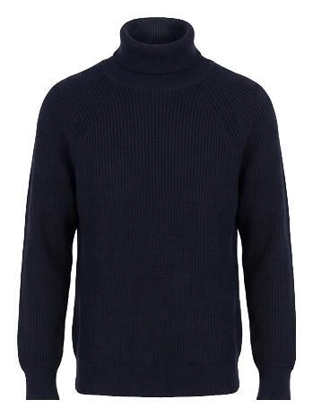 LARDINI Turtleneck Wool Sweater - Blue