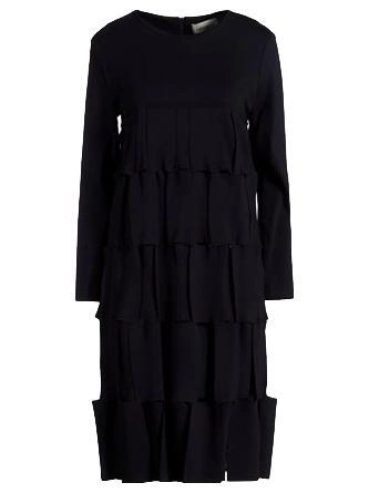 MEIMEIJ Midi Dress With Ruffled Details - Navy