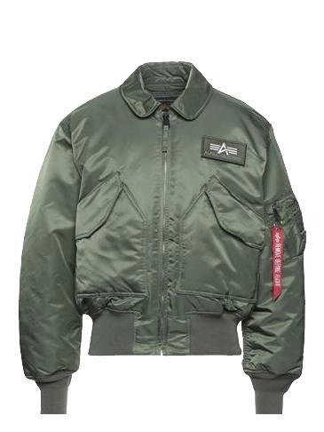 Alpha Industries Nylon Bomber Jacket - Green