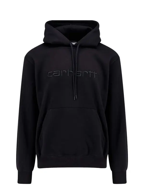 Carhartt Work In Progress Hooded Cotton Blend Sweatshirt - Black