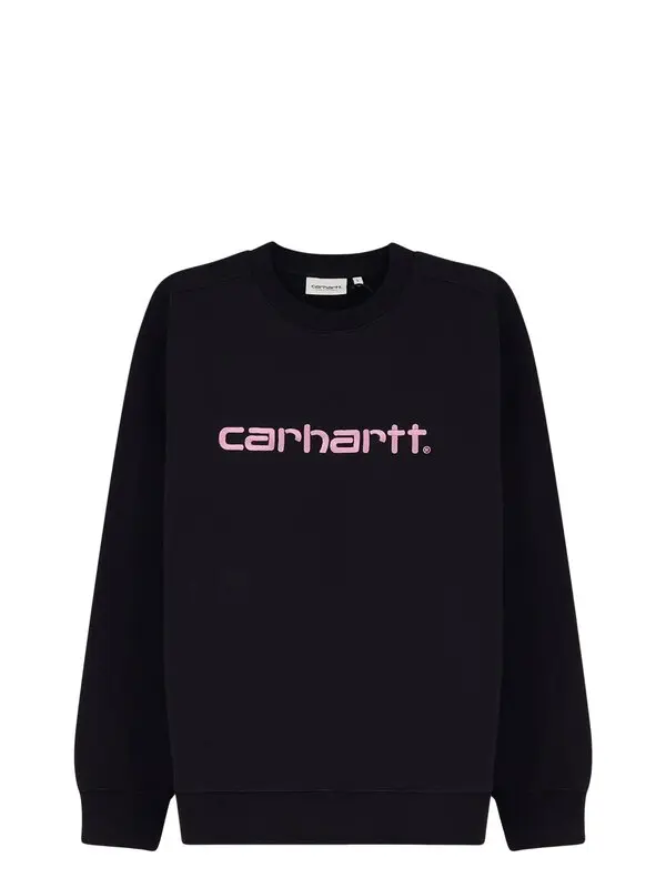 Carhartt Work In Progress Carhartt Cotton Blend Sweatshirt With Logo Embroidery - Black