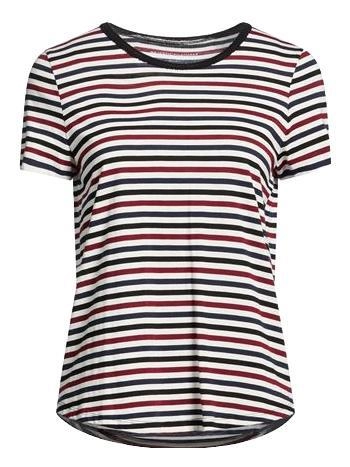 Majestic Filatures Striped Lyocell And Organic Cotton T-shirt - Blue