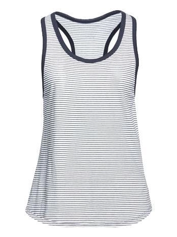Majestic Filatures Striped Cotton Tank Top - Midnight Blue