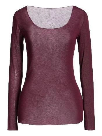 DANIELE FIESOLI Long Sleeve T-shirt In Viscose, Nylon, Cashmere, And Elastane - Red