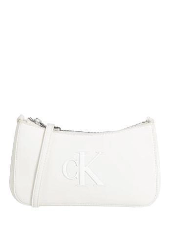 Calvin Klein Embossed Logo Crossbody Bag - Ivory