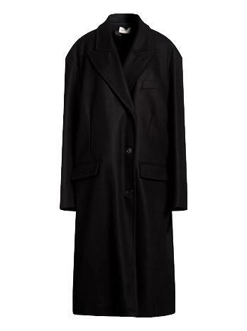 MEIMEIJ Virgin Wool Blend Single-breasted Coat - Black