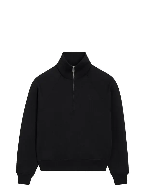 AMI Paris De Coeur Cotton Sweatshirt - Black