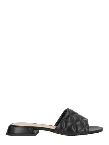 BALDININI Quilted Leather Slide Sandals - Black