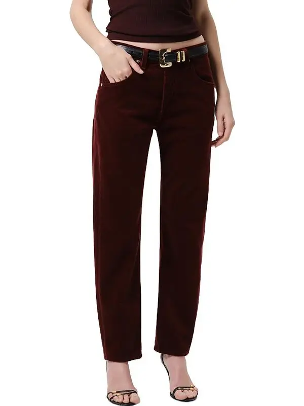 Citizens Of Humanity Winslow Low Rise Corduroy Boyfriend Jeans - Bordeaux