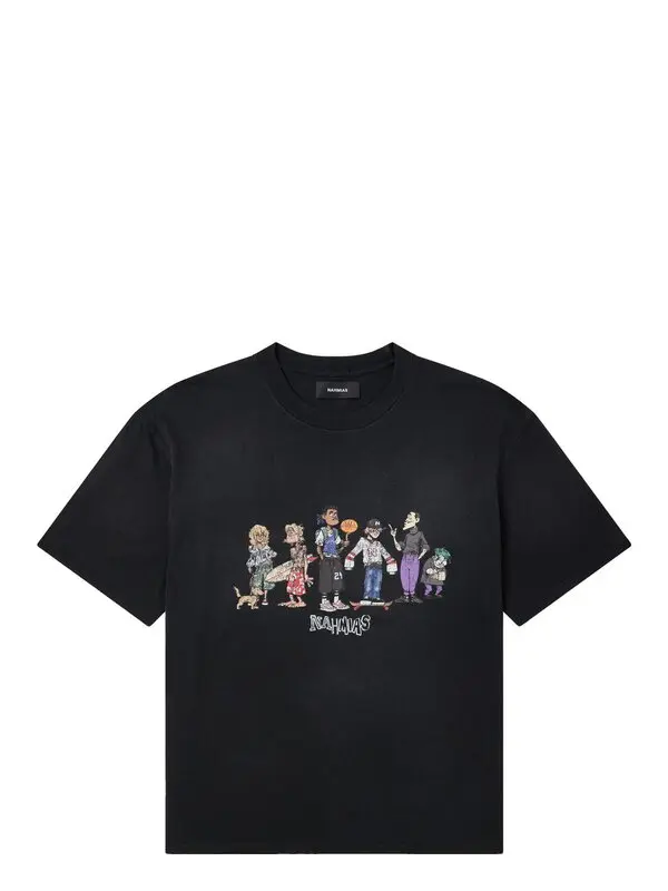 NAHMIAS Printed Cotton-jersey T-shirt - Black