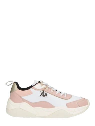 Armani Exchange Multicolor Leather Sneakers - Pink