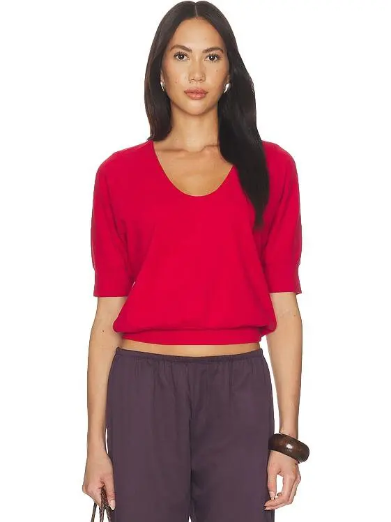 ARTLESS Logan Top In Red - Cherry Red