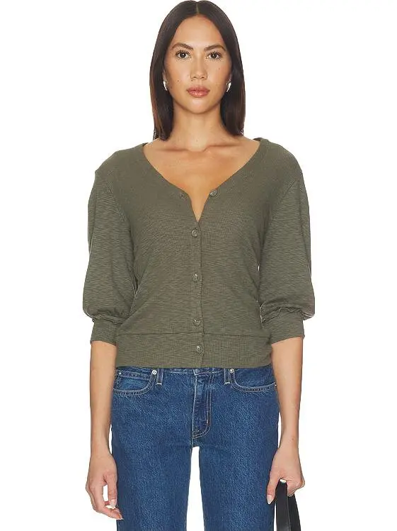 BOBI Lorna Cardigan In Green - Troops