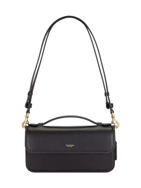 COACH Refined Calf Leather Elora Top Handle Crossbody Bag - Black