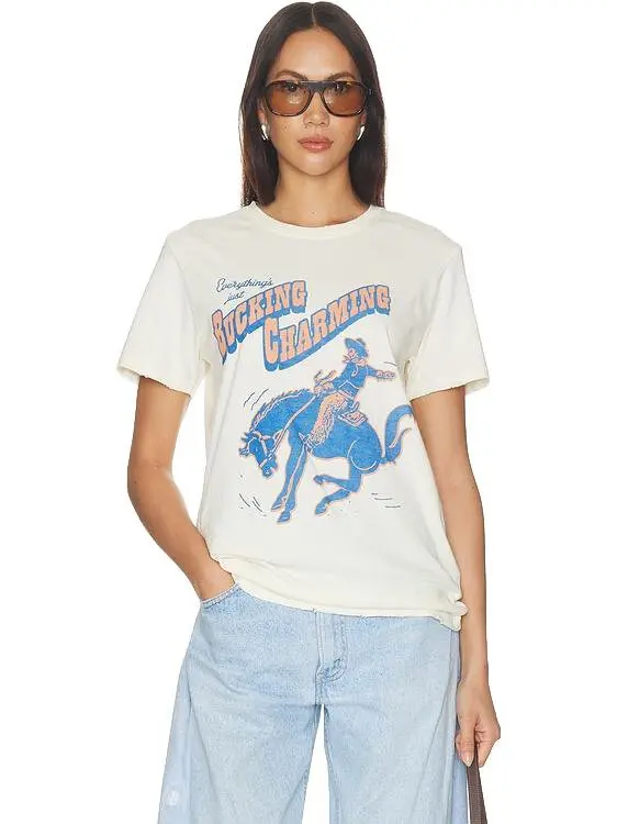 Junk Food Bucking Charming Graphic T-shirt - Birch